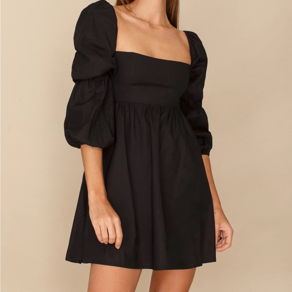 Reformation Black Michaela Dress - Gem